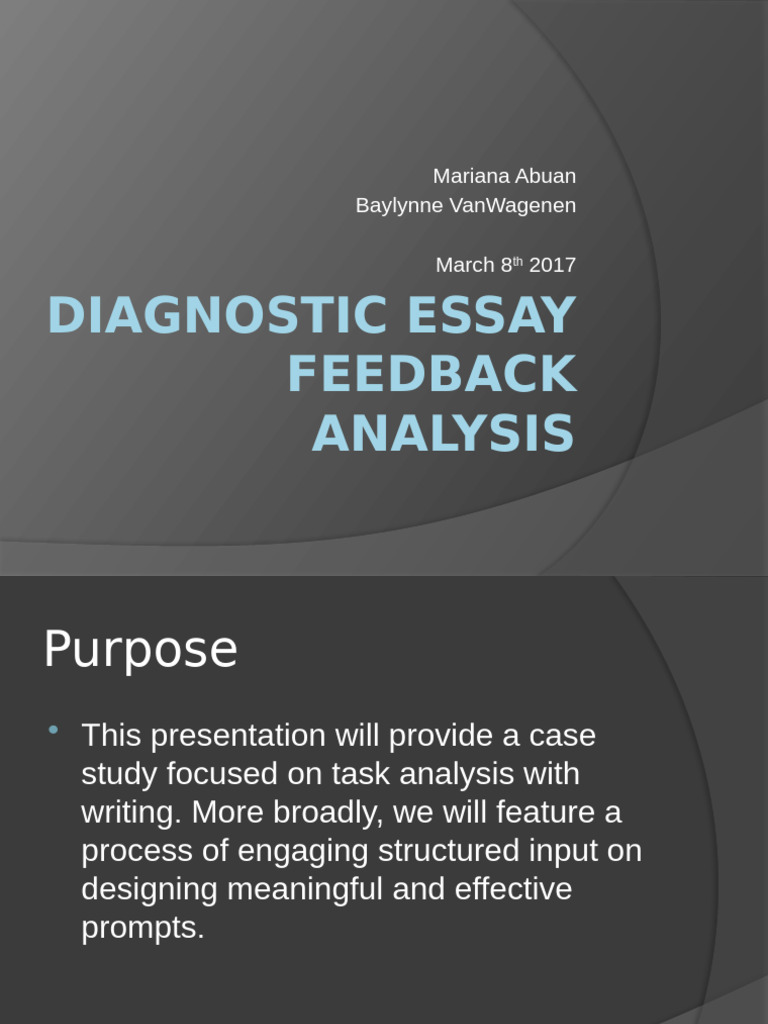 Diagnostic Essay Feedback Analysis | PDF | Educational Assessment | Learning