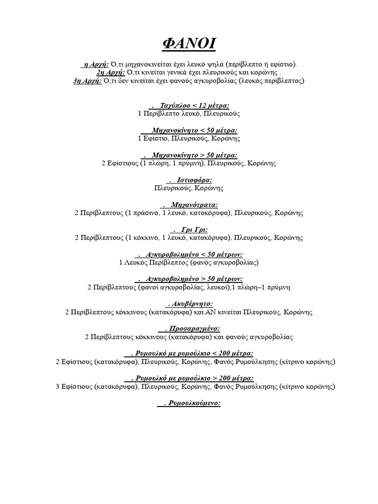 ΦΑΝΟΙ ΣΥΝΟΠΤΙΚΑ | PDF