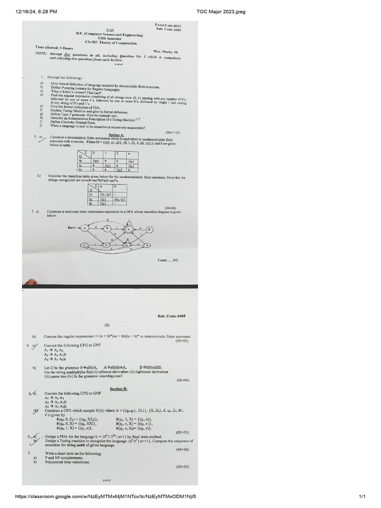 Major 2023 TOC Overview | PDF