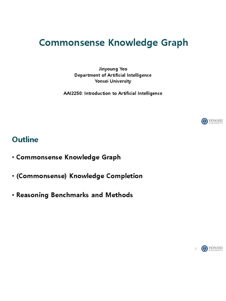Ch2. commonsense knowledge graph | PDF | Artificial Intelligence | Intelligence (AI) & Semantics