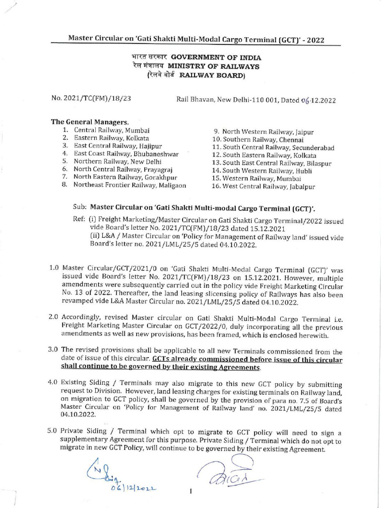 Gati Shakti Cargo Terminal | PDF