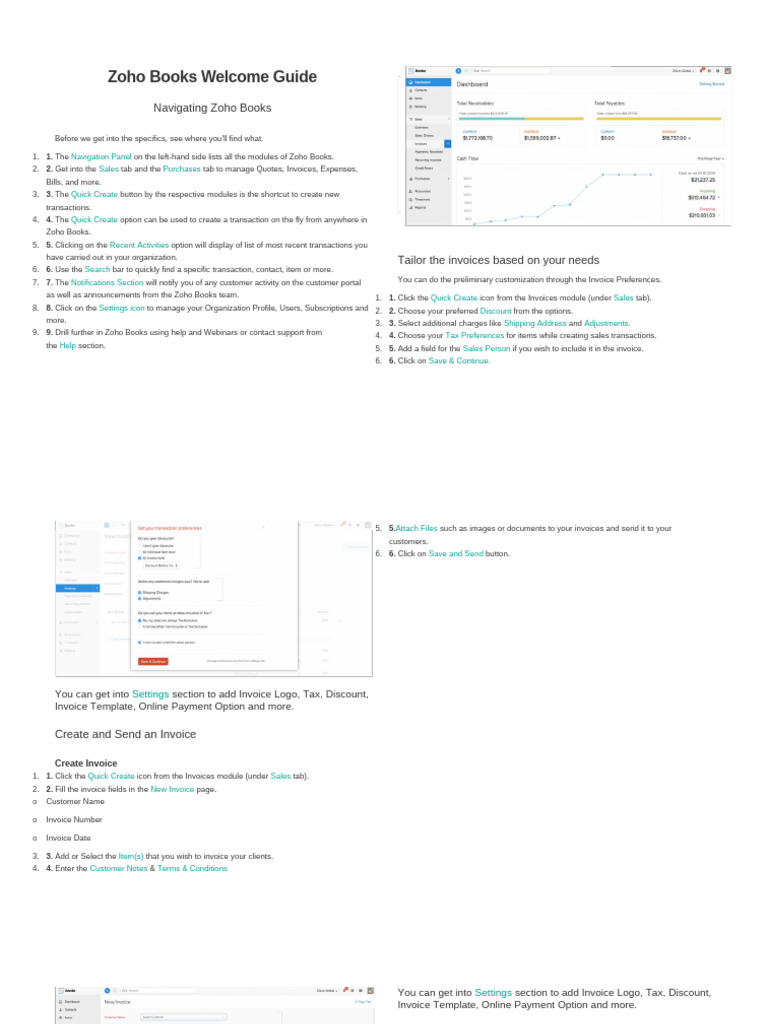 Zoho Books Welcome Guide | PDF | Receipt | Invoice