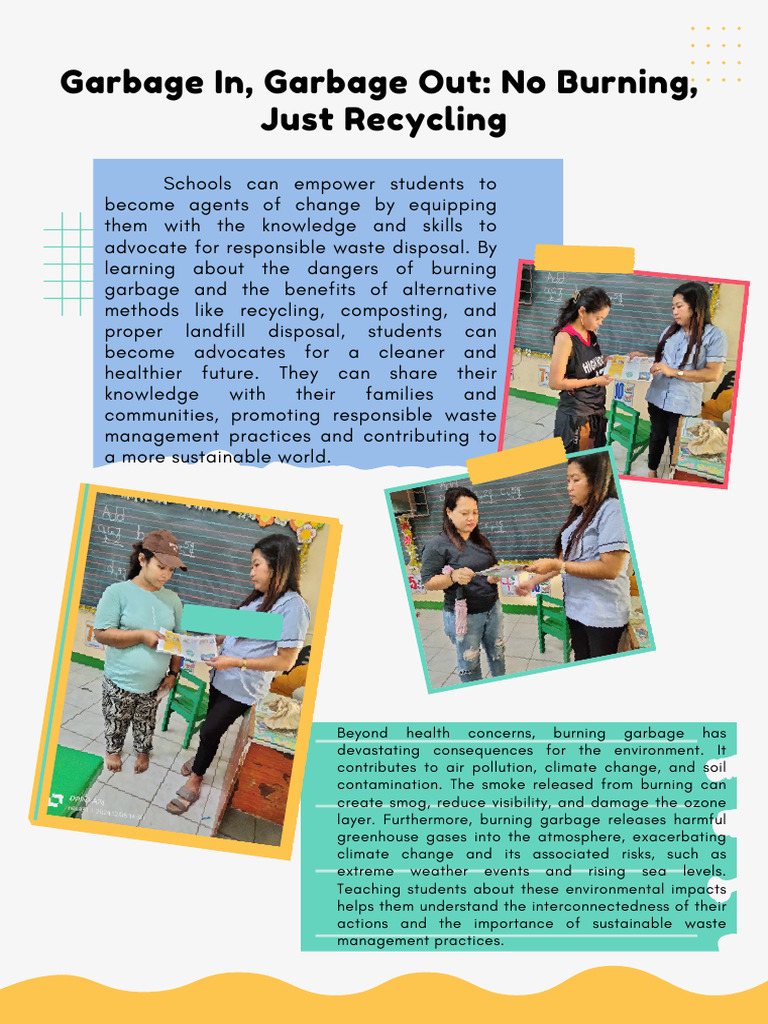 no burning of garbage | PDF | Waste | Air Pollution