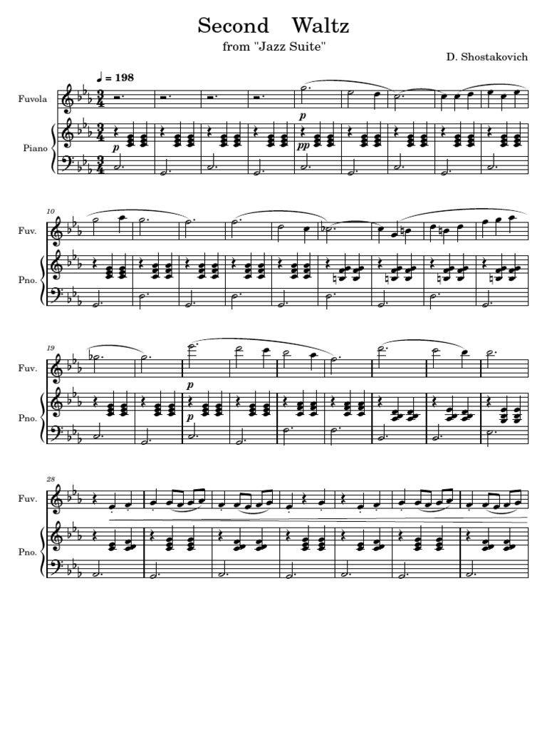 Shostakovich - Waltz No.2 (Flute+Piano) | PDF