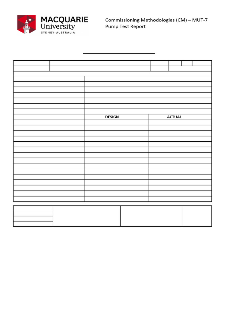 MUT-7 Pump Test Report | PDF