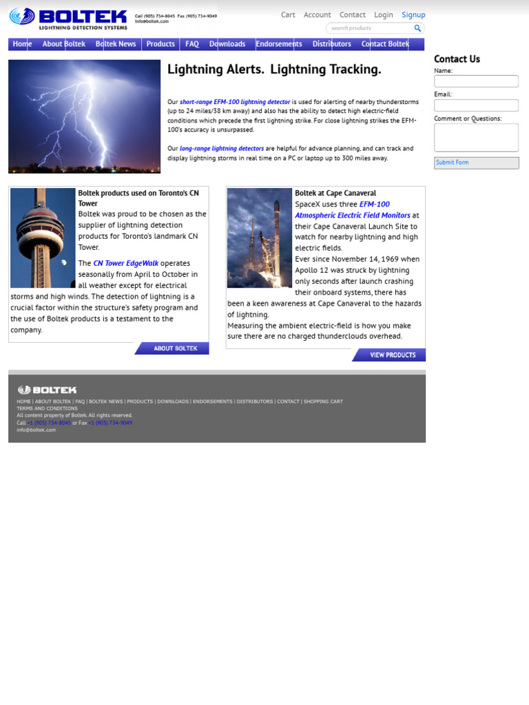 Boltek Lightning Detection Systems | PDF | Lightning | Thunderstorm