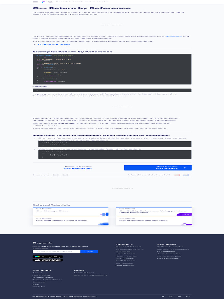 14 C++ Return by Reference | PDF | C++ | Computer Programming