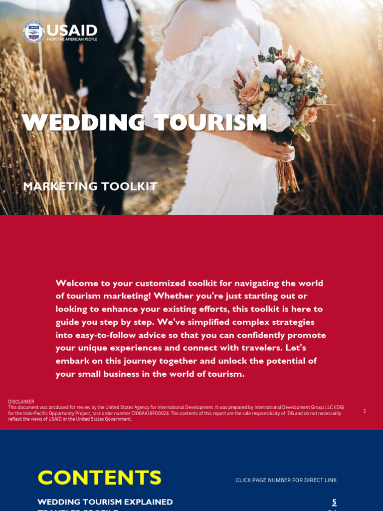 Weddings Tourism Toolkit | PDF | Wedding | Marketing