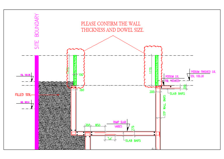 Ramp Upstand & Retaining Wall | PDF