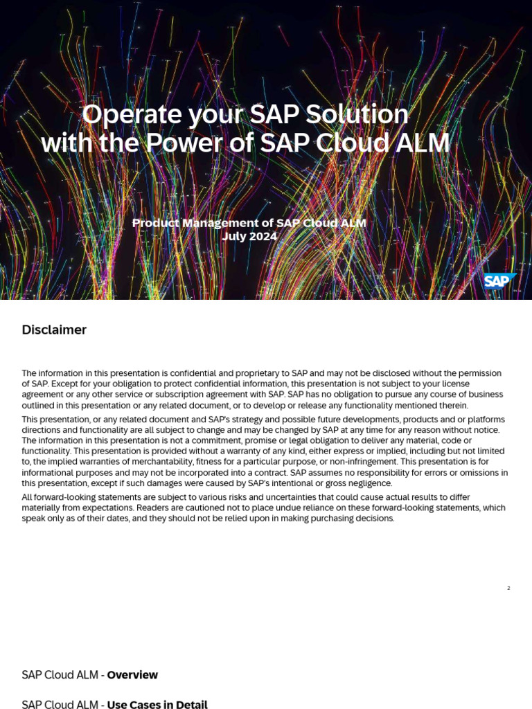 SAP ALM_for_Operations | PDF | Cloud Computing | Software As A Service