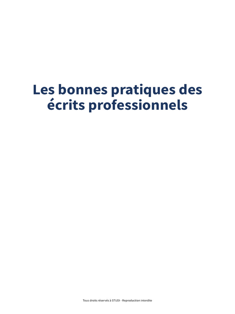 Bonnes pratiques des écrits professionnels | PDF | Linguistique