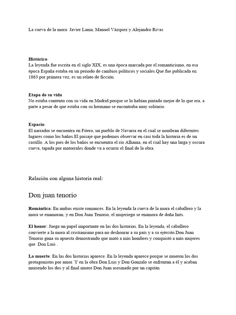 Leyenda de Becquer | PDF