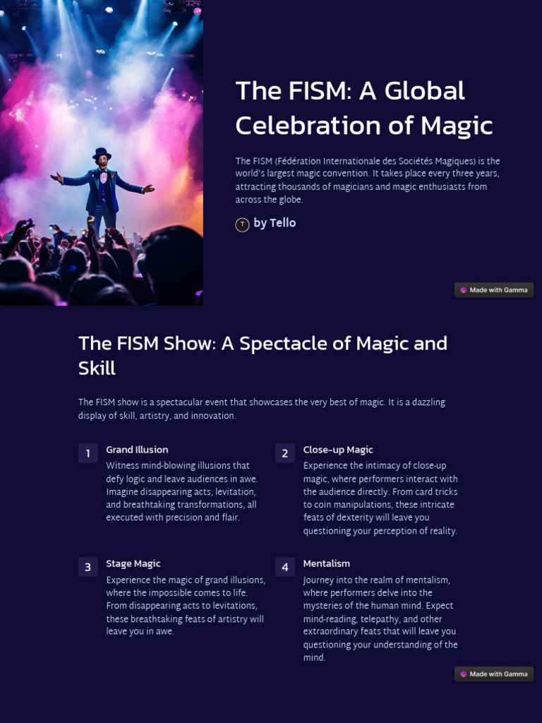 Magic Enthusiasts Unite at FISM | PDF | Magic (Illusion) | Mentalism