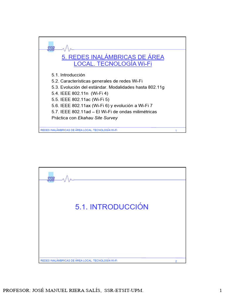 TACR TEMA 5 20224-25 Español | PDF | Ieee 802.11 | Wifi