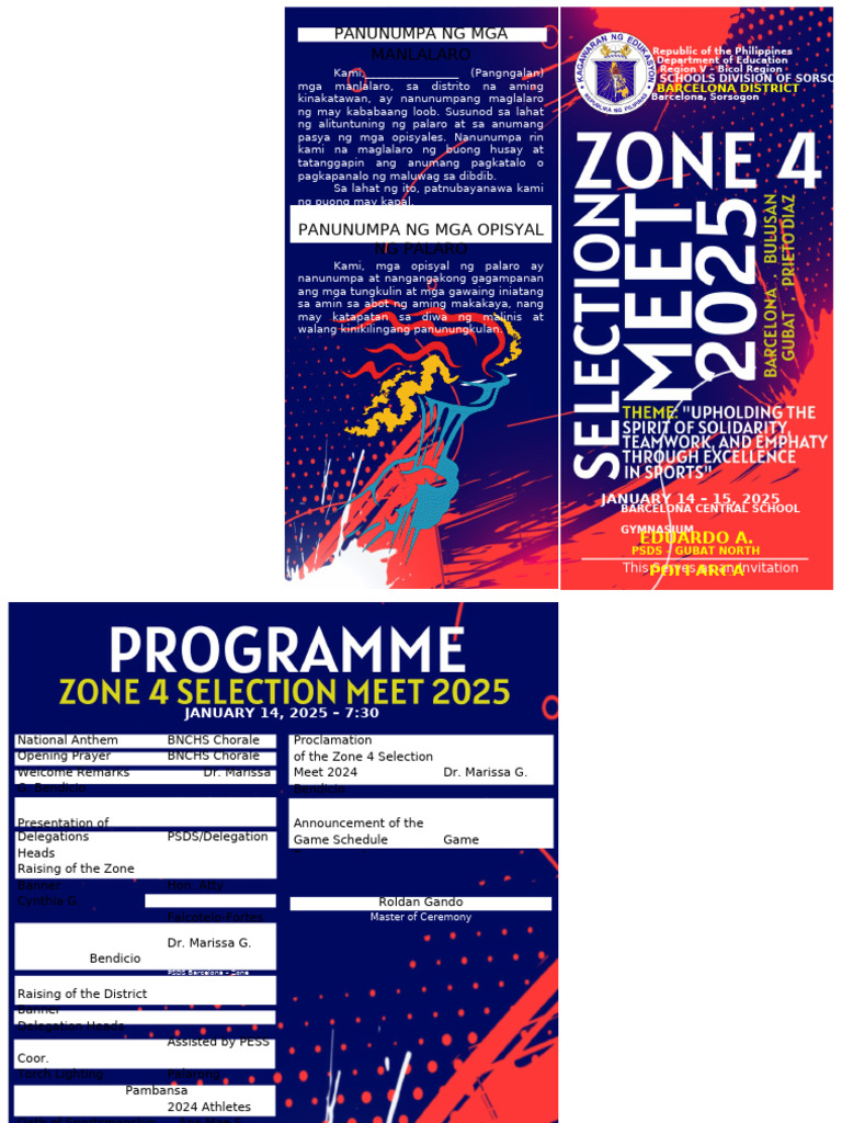 Zonal Meet - Program | PDF