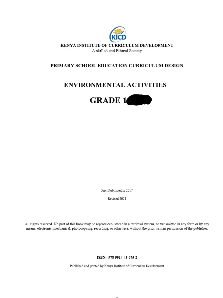 Grade 1 Environmental Curriculum Design | PDF | Learning | Curriculum