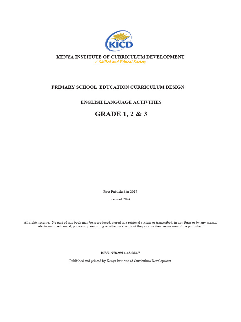 Grade 1 English Curriculum Design 2024 | PDF | Learning | Curriculum
