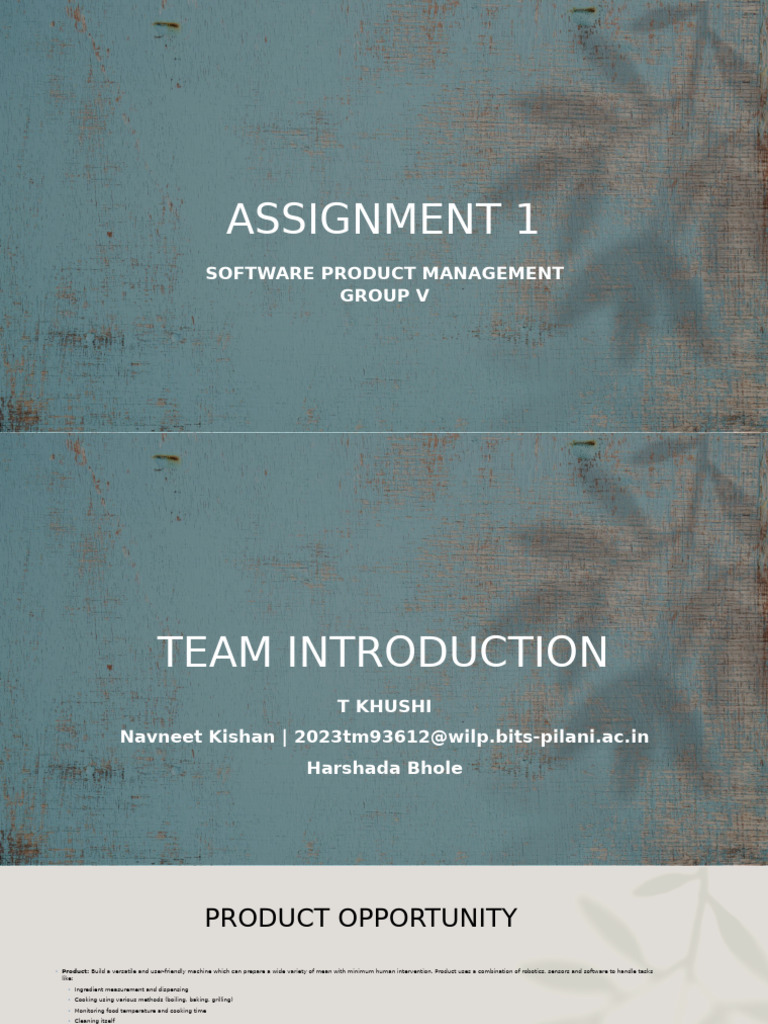 ASSIGNMENT 1 SPM - Review | PDF | Marketing | Cooking
