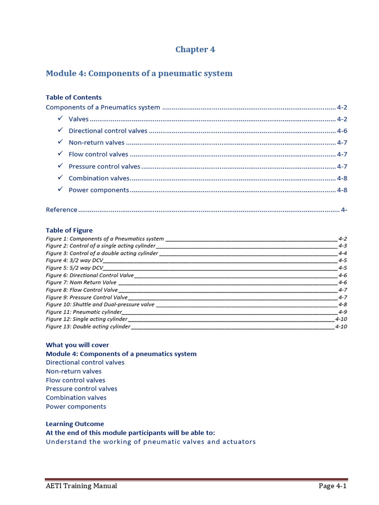 Module 4 - Component of A Pneumatics System | PDF | Valve | Actuator