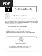 DLP The Distance Formula 4a's | PDF | Distance | Plane (Geometry)