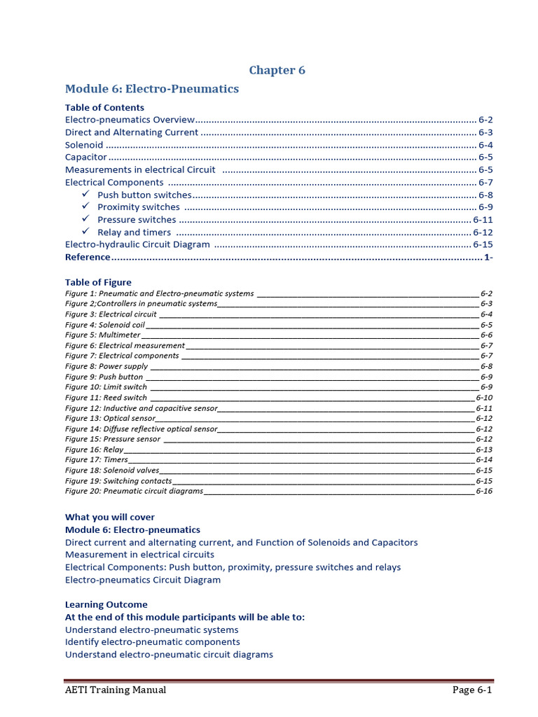 Module 6 - Electro-Pneumatics | PDF | Relay | Switch