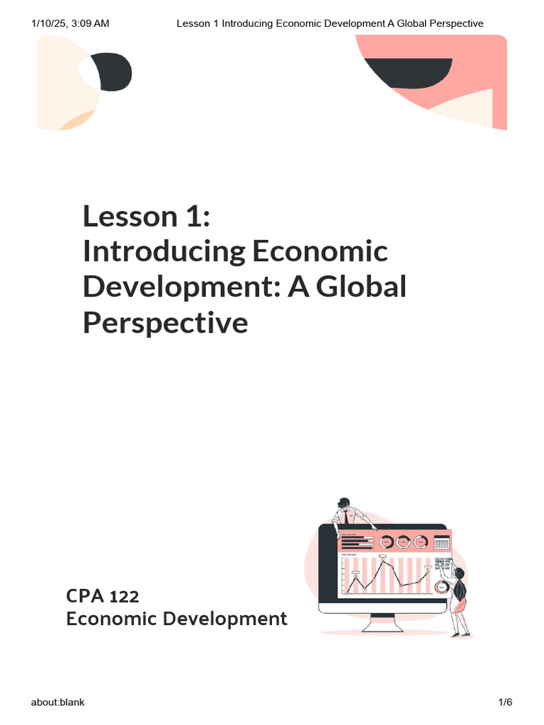 Lesson 1 Introducing Economic Development A Global Perspective | PDF ...