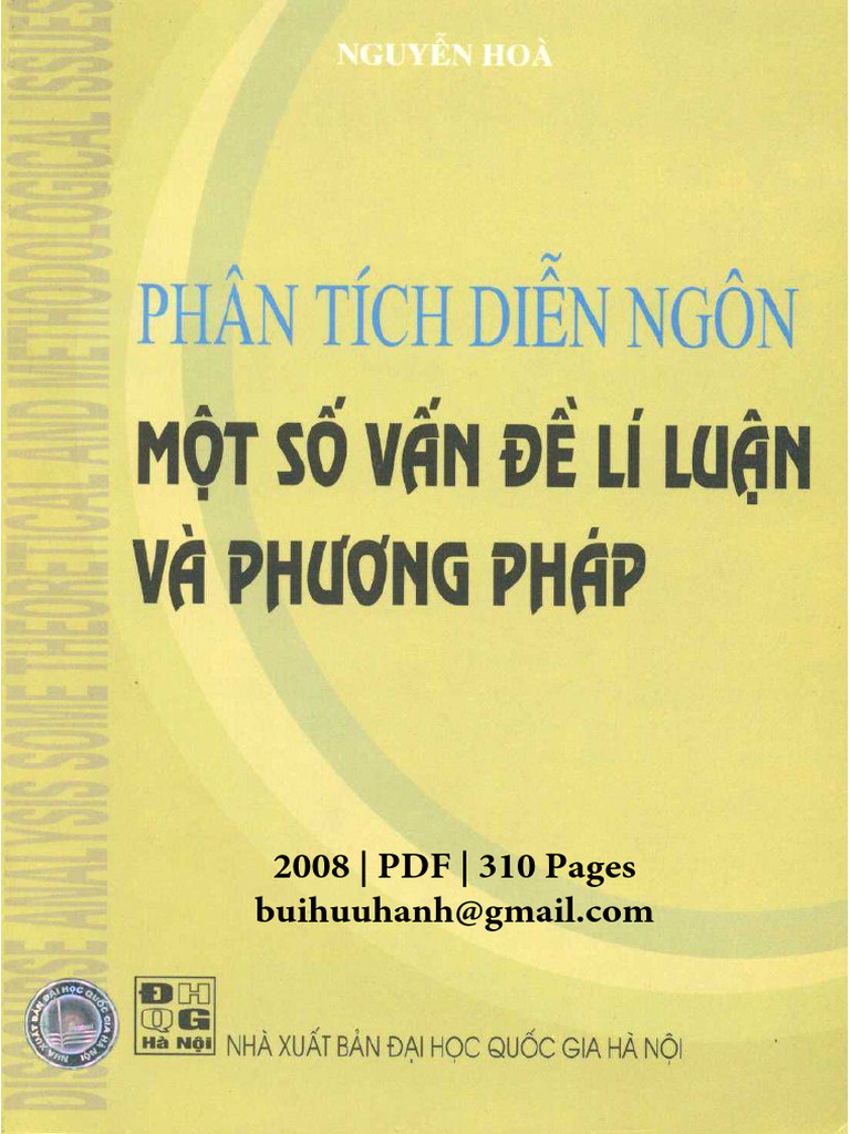 (PTDN) Nguyễn Hòa.Một Số Vấn Đề Về Lí Luận PTDN | PDF
