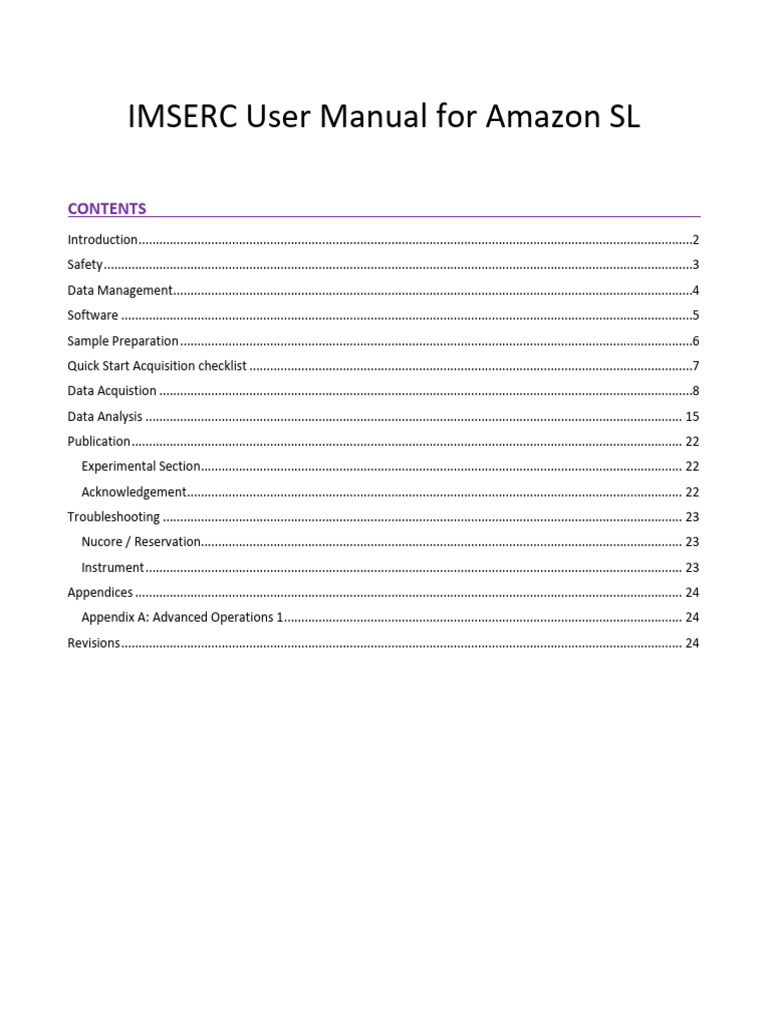IMSERC Ms-Instruments-Amazon-Sl-User-Manual v1.0 | PDF | Mass Spectrometry | Computer File