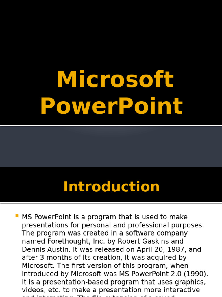 Microsoft PowerPoint | PDF | Microsoft Power Point | Computing