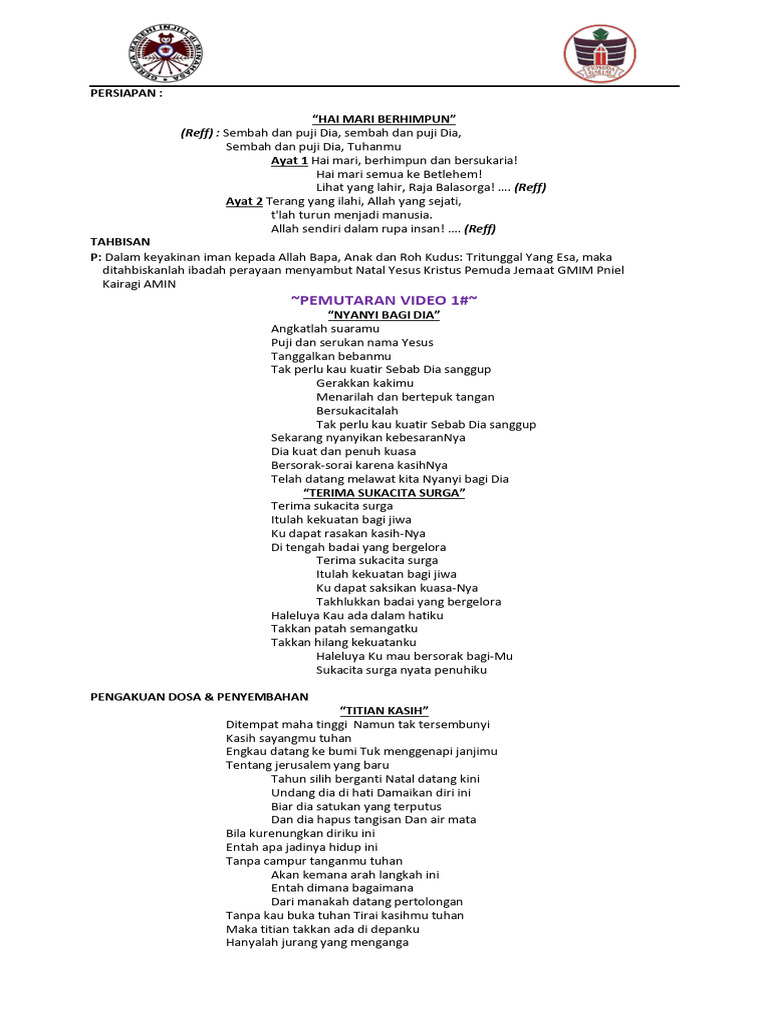 TATA IBADAH NATAL 2024 | PDF