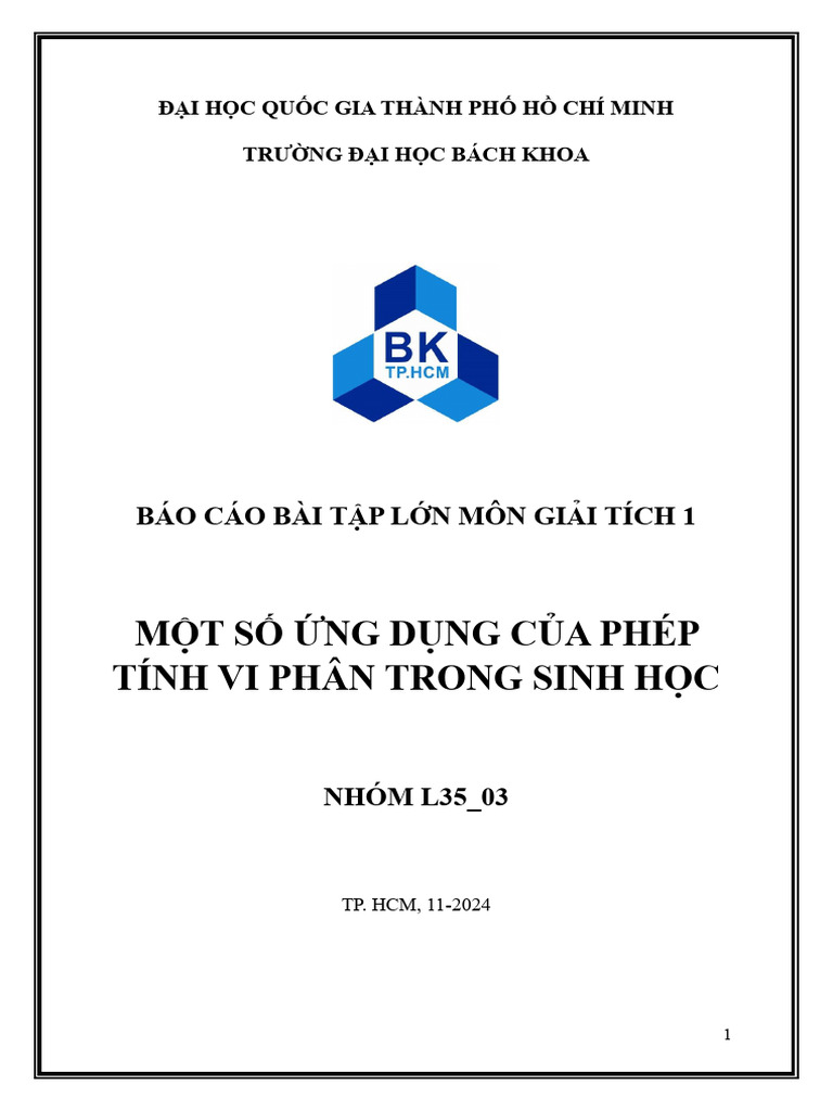 Báo Cáo BTL Gi I Tích 1 | PDF