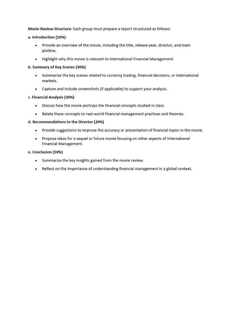 Rubrics Movie Review Structure | PDF | Relevance | Cognition