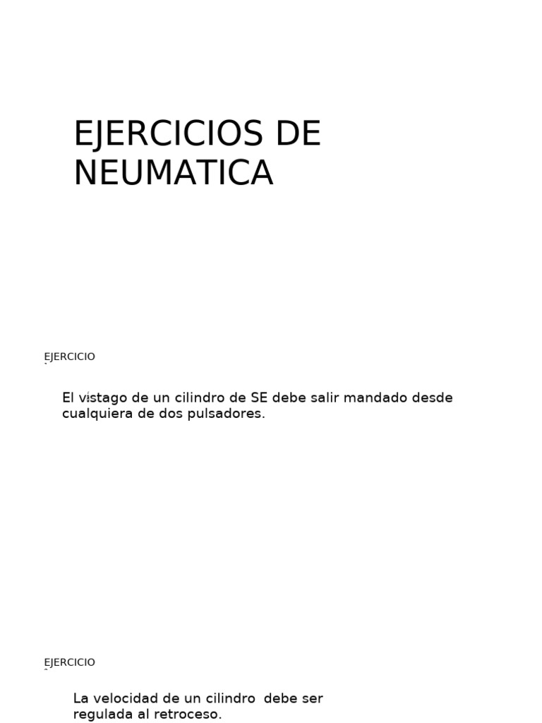 Ejercicios de Neumatica | PDF