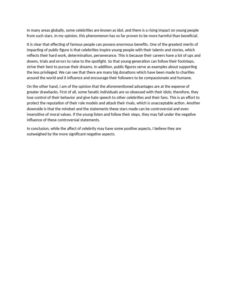 Influence of Famous Person | PDF
