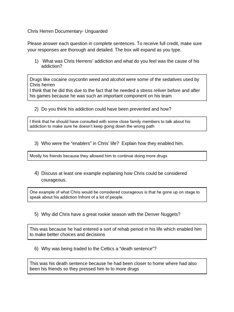 Chris Herren Documentary- Unguarded | PDF