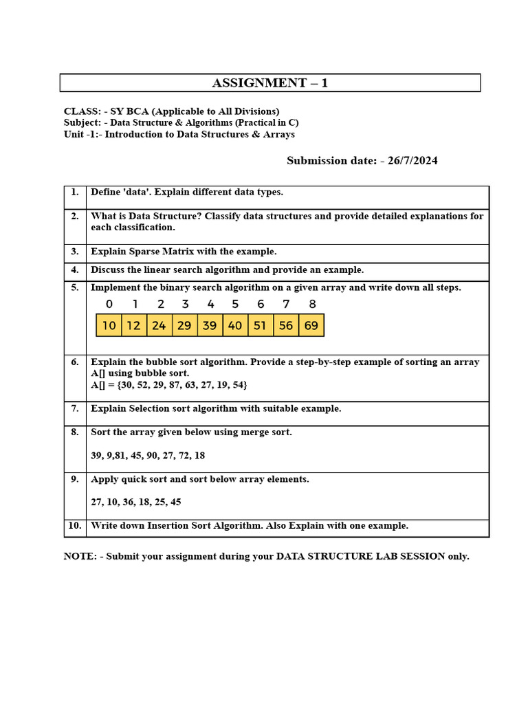 DSA - Assignment - 1 | PDF
