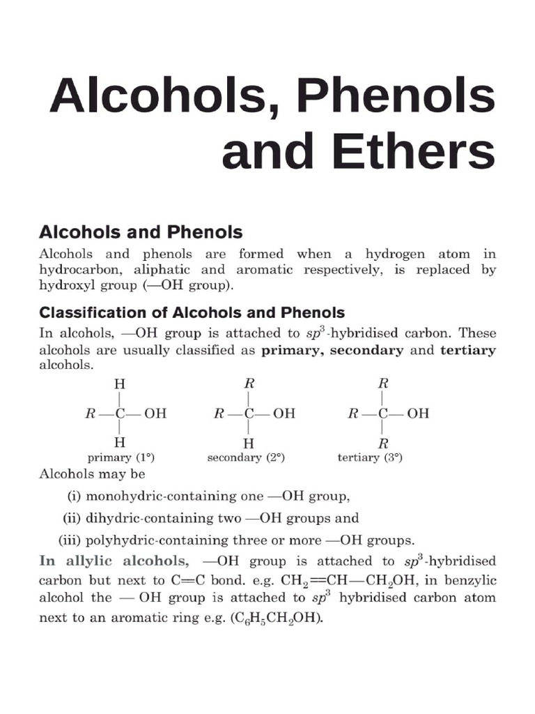 alcohol phenol ethers | PDF