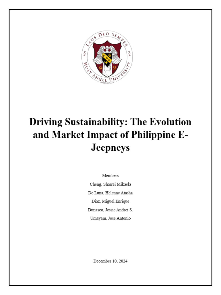E Jeepney Innovation Case Study | PDF | Transport | Subscription ...