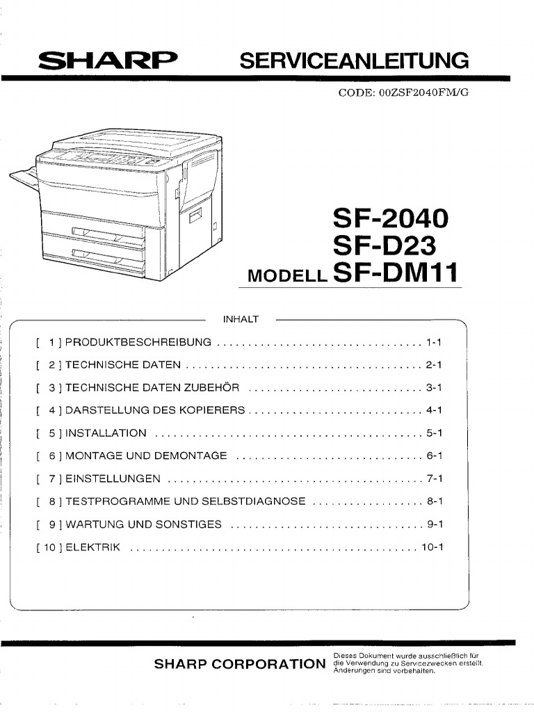 MS Sharp - sf2040 d23 dm11 (190Pg) | PDF