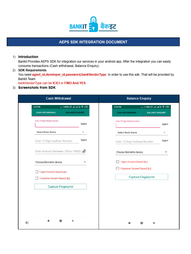 AEPS Integration SDK V2 Mobile | PDF | Android (Operating System) | Computer Programming