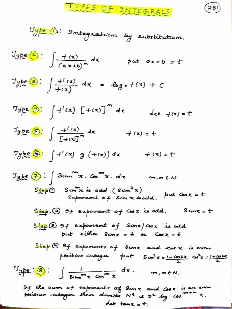 CHP 7 Types of Integrals | PDF