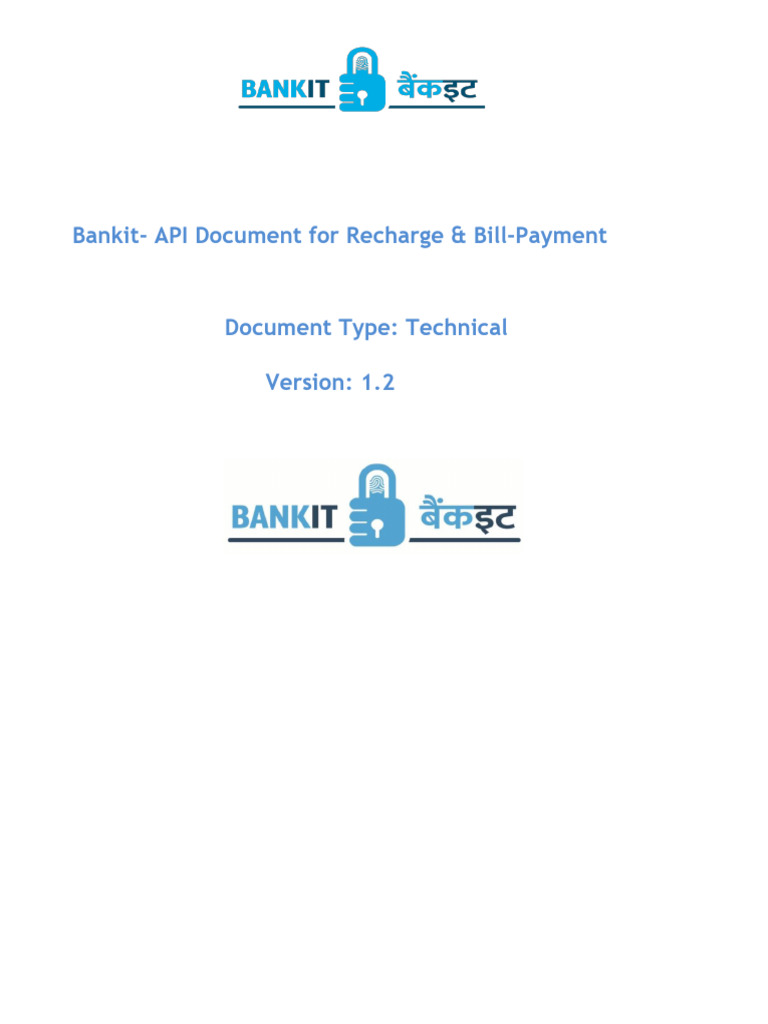 Bankit API for Recharge & Bill Payment | PDF | Computing