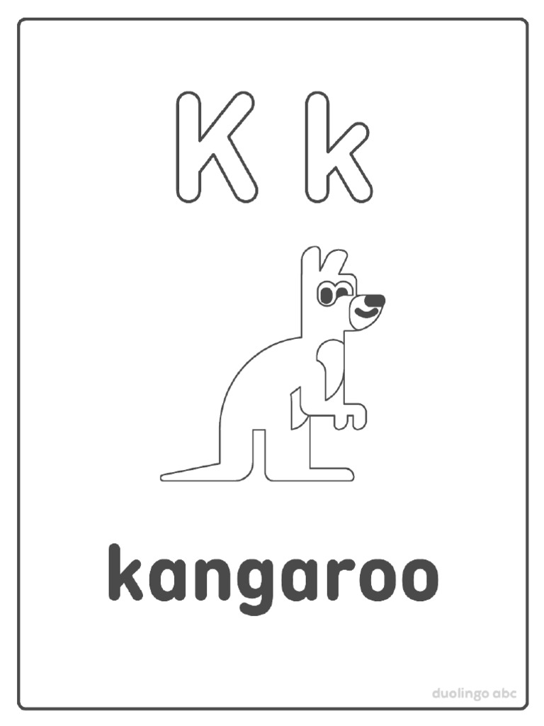 Duolingo Abc K Printable | PDF