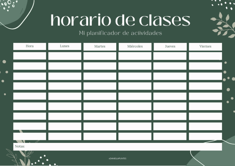 Horario de Clases | PDF