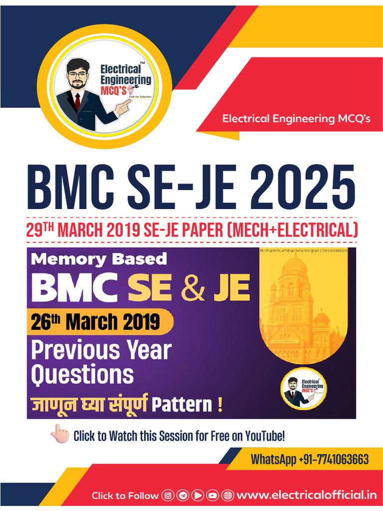 BMC SE-JE 2025 Previous Year Papers | PDF | Mobile Software | Mobile ...