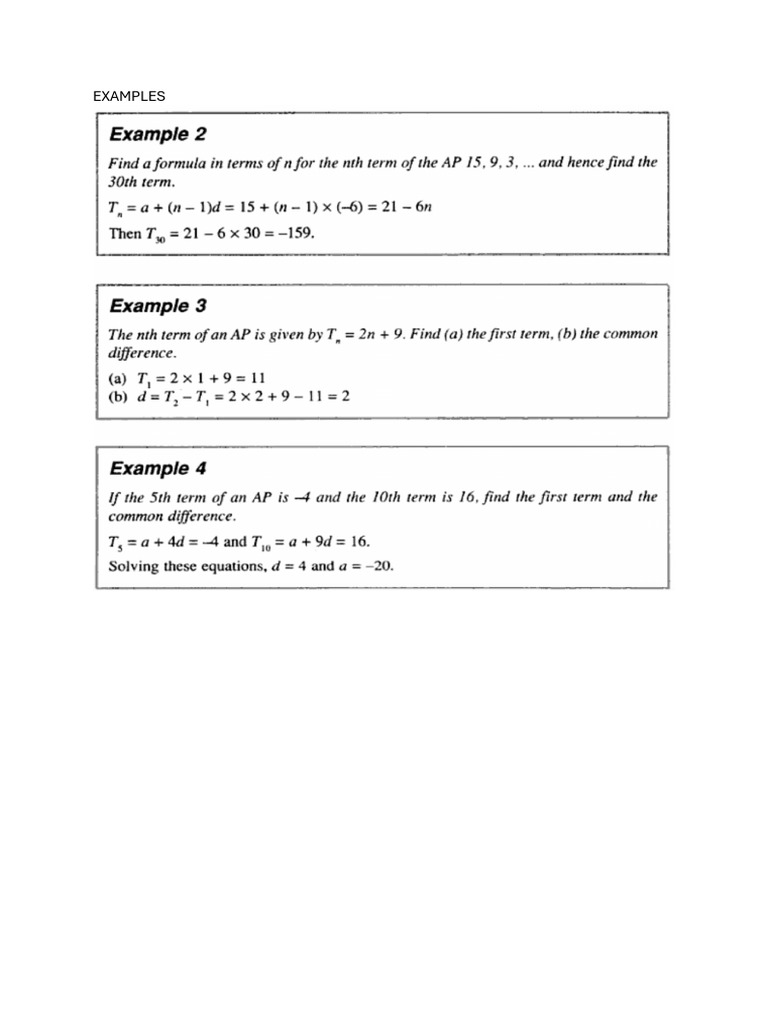 Arithmetic Sequence and Series | PDF