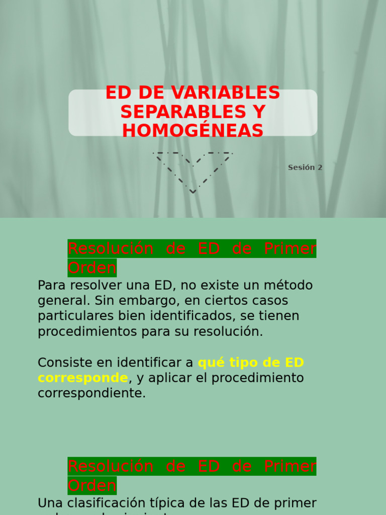 ED Variables Separables y Homogéneas | PDF