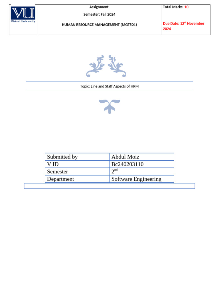 HRM Assignment | PDF