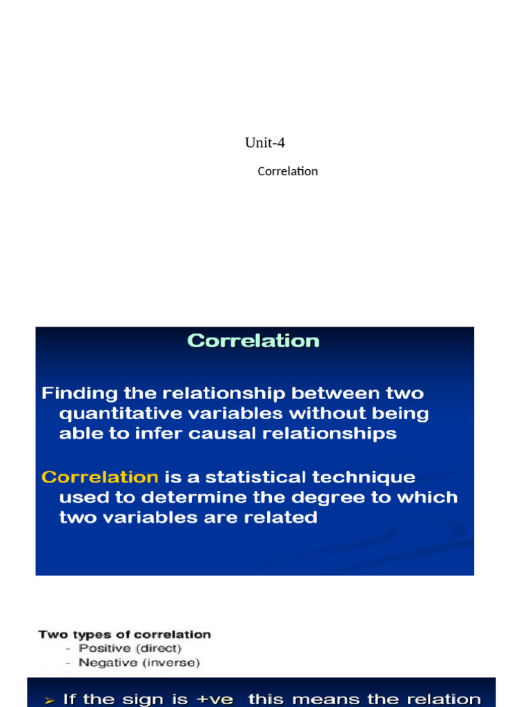 Introduction Correlation and problems 1 | PDF