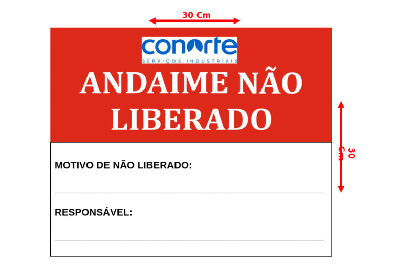 PLACA DE ANDAIME NÃO LIBERADO | PDF